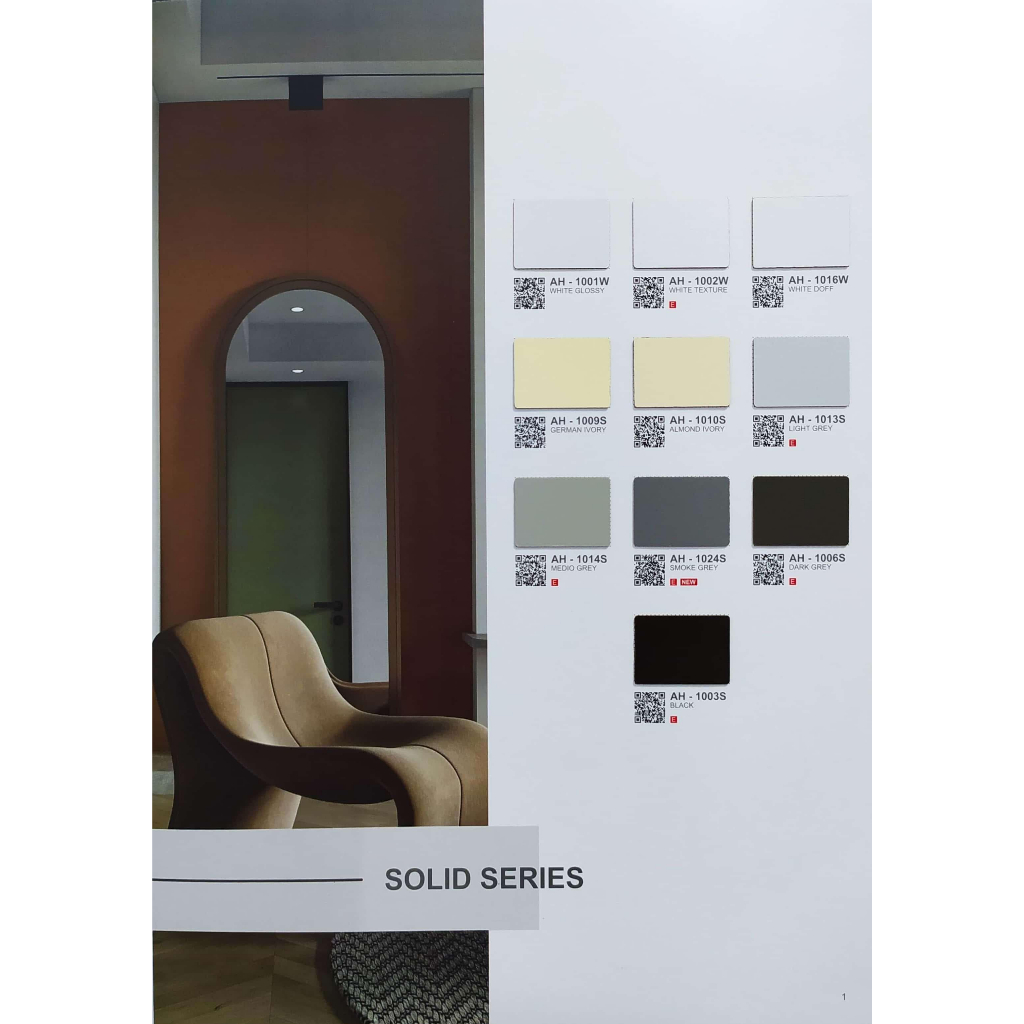 Jual AH 1009S GERMAN IVORY HPL PUTIH GADING POLOS HPL SOLID HPL MATTE ...