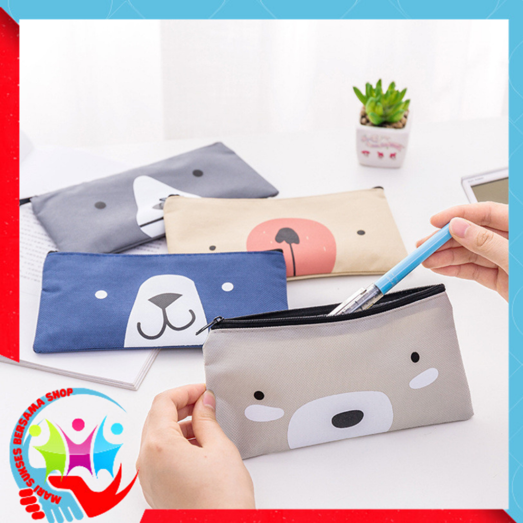 Jual MSBS Tempat Pensil Pulpen Kain Kanvas Karakter Hewan Lucu Kotak ...