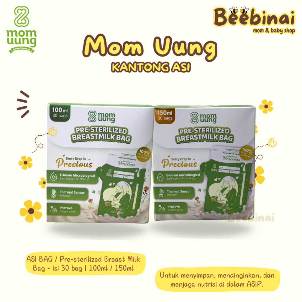 Jual Beebinai - Mom Uung Kantong Asi Tempat Simpan Asi 100ML/ 150ML ...