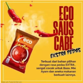 Jual ECO SAUS CABE EXTRA PEDAS 1000 gram / 1kg | Shopee Indonesia