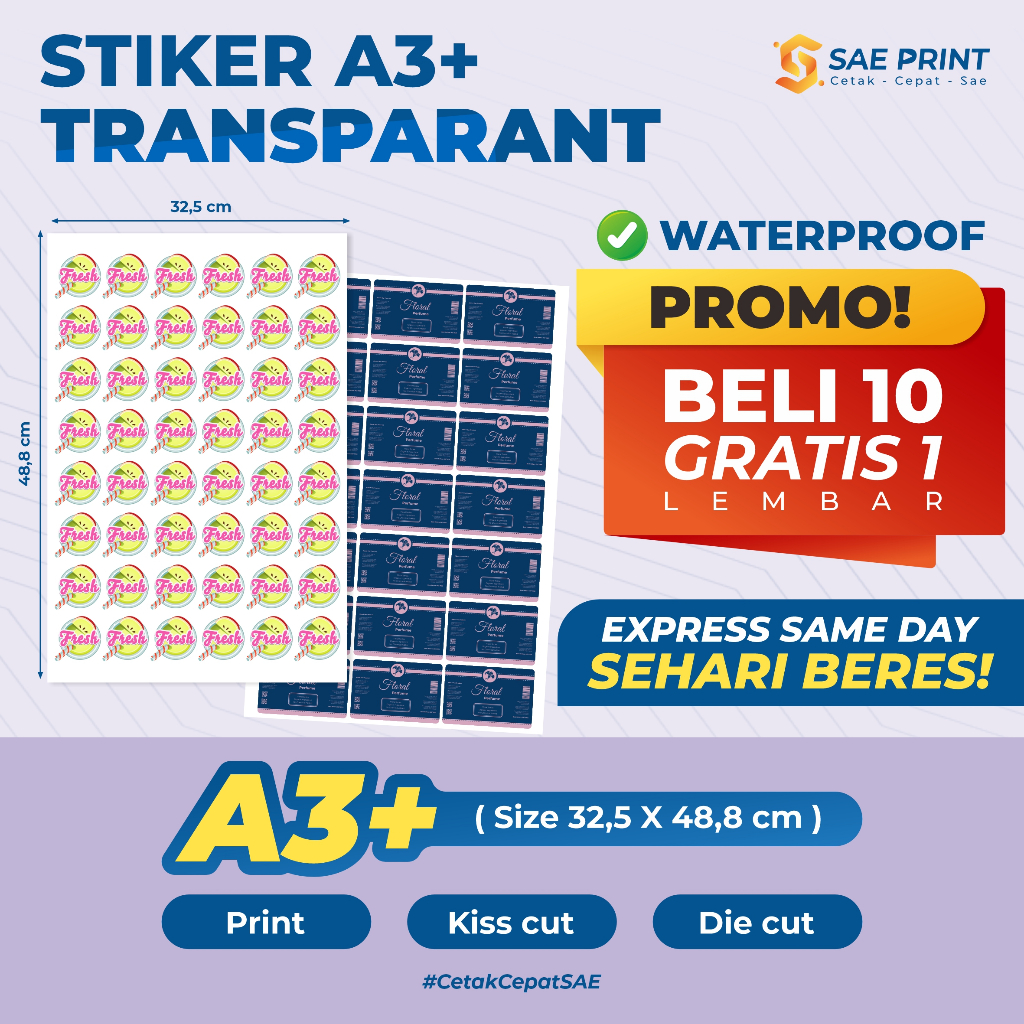 Jual STIKER TRANSPARAN / 1 HARI JADI / LABEL MAKANAN MINUMAN / LABEL ...
