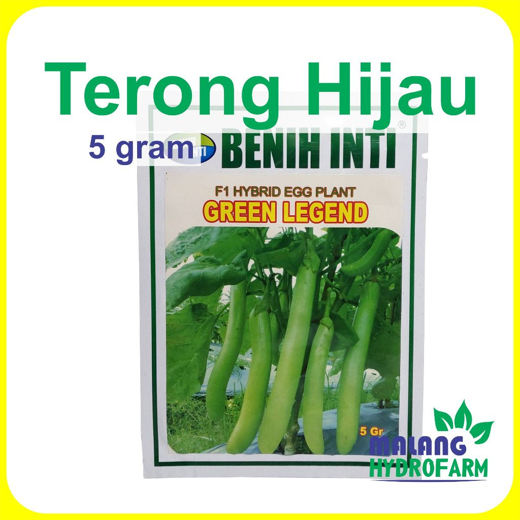 Jual Benih Terong Hijau Green Legend F1 5 gram Benih Inti bibit biji ...