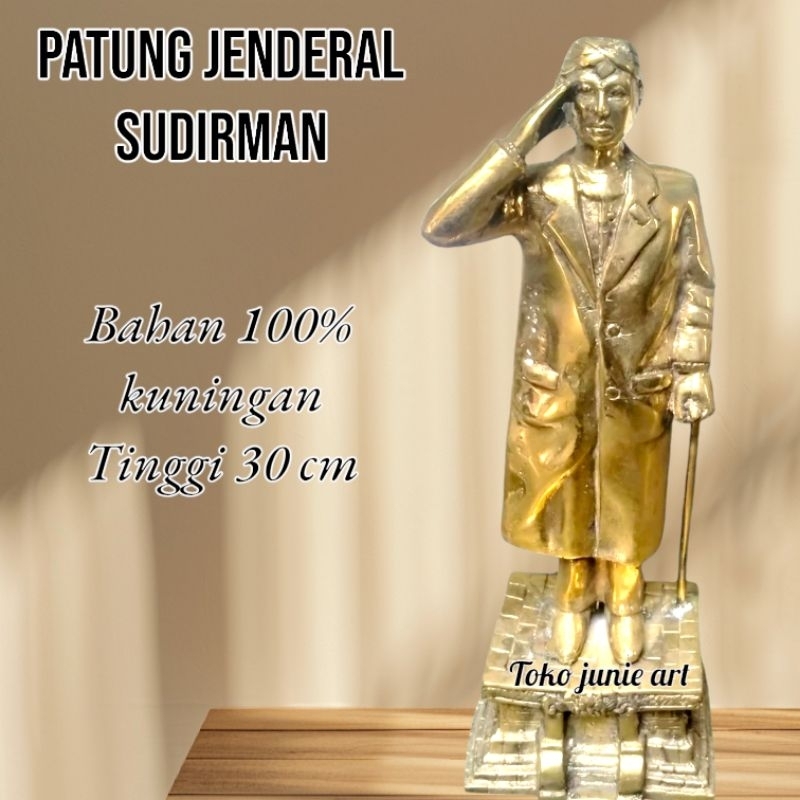 Jual MINIATUR PATUNG JENDRAL SUDIRMAN 100% KUNINGAN ASLI ISTIMEWA ...