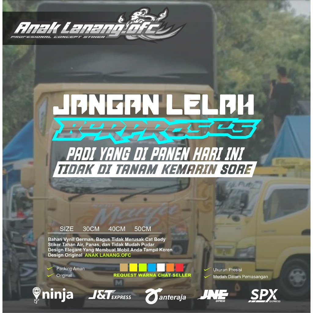 Jual Stiker kaca truk pickup jangan lelah berproses cutting stiker kaca ...