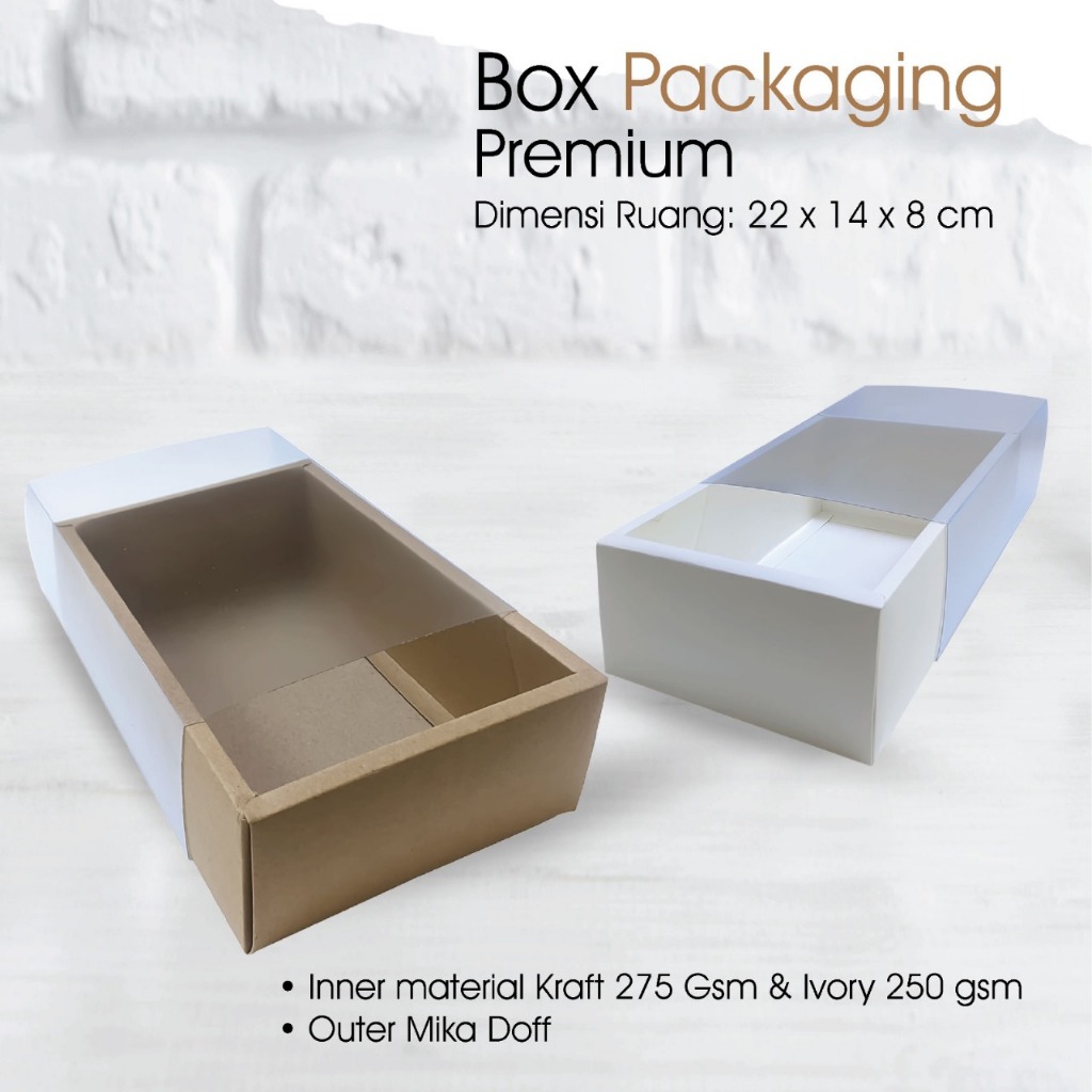 Jual Kemasan Souvenir bahan Kertas Craft Uk. 22 x 14 x 8 Tutup Slop ...