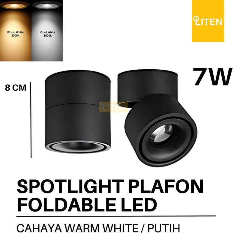 Jual LH-248 Lampu Spotlight Plafon 7w Foldable / LED Spot Light COB 7 ...