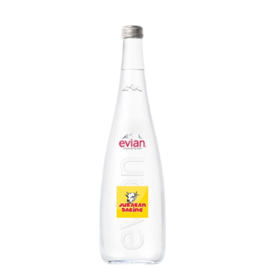 Jual Evian Mineral Water Glass 750ml Kemasan Botol Kaca Original Made in France | Shopee Indonesia