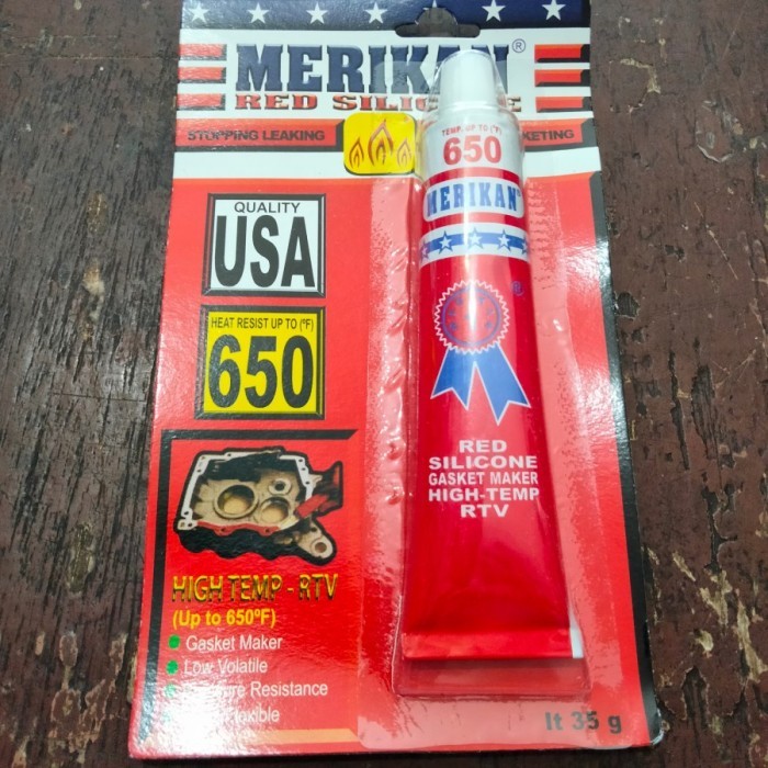 Jual Lem Silicone Red / Auto Sealer Merah 650 (tahan panas) 35gr ...