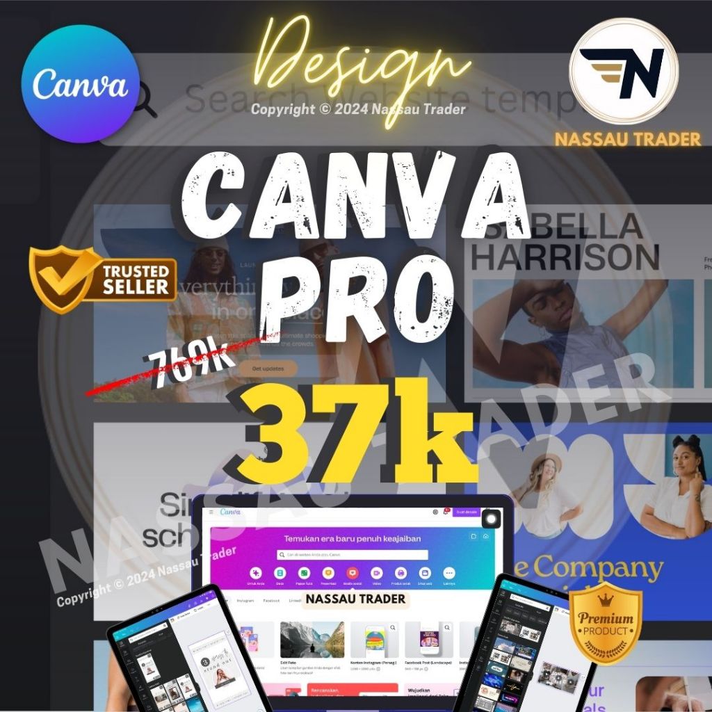 Jual Canva Pro 1 Tahun Full Garansi Untuk Desain Promosi, Logo, PPT ...