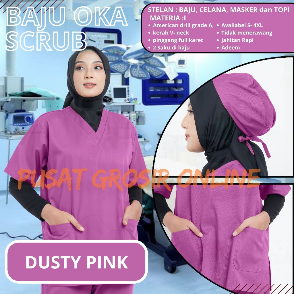 Jual BAJU OK LENGAN PENDEK Perawat American drill Wanita Dokter SCRUB ...