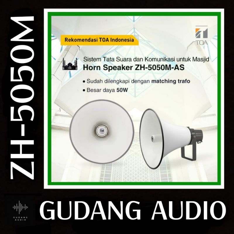 Jual HORN SPEAKER CORONG MASJID TOA ZH-5050M ZH 5050 M 50 WATT LENGKAP TRAFO MATCHING | Shopee ...