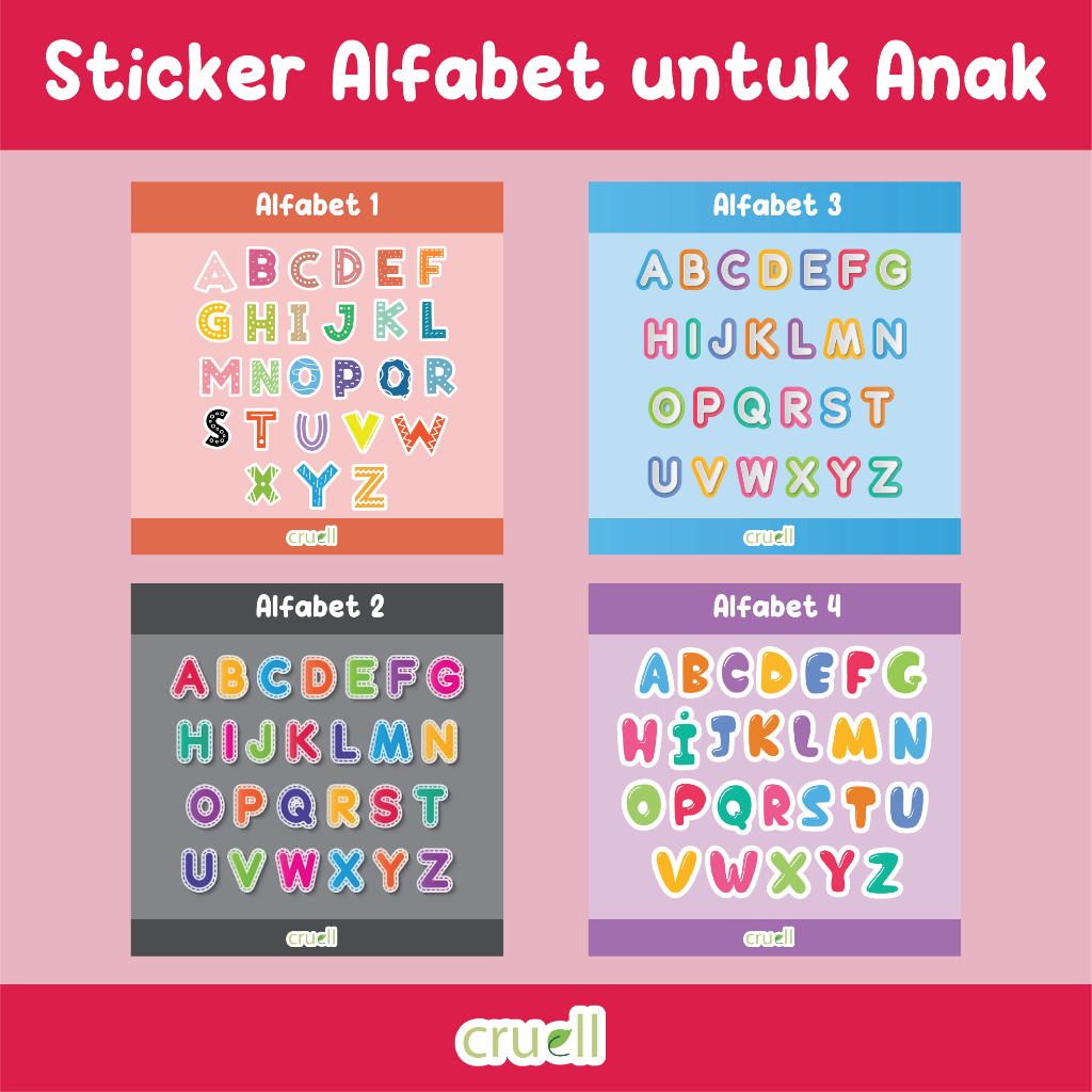 Jual Sticker Huruf Alfabet 26 pcs untuk anak | Shopee Indonesia