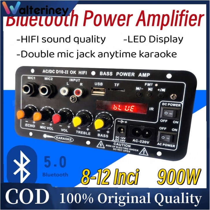 Jual 900W Amplifier Bluetooth Mini Full Bass With LED digital Display ...