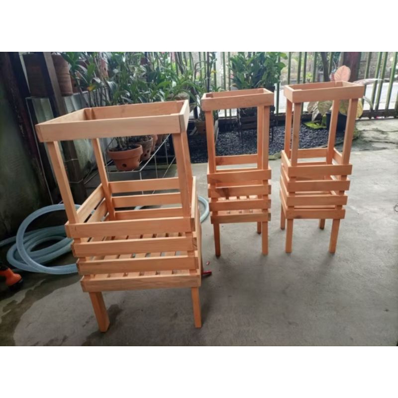Jual pot kayu anggrek 30x30x60/25x25x60/20x20x60 | Shopee Indonesia