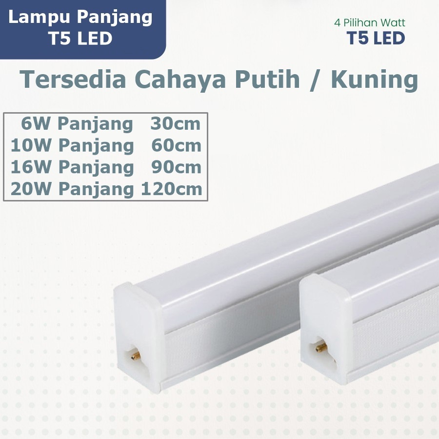 Jual Lampu TL Led T5 6w 10w 16w 20w 30cm 60cm 90cm 120cm Neon Bohlam ...