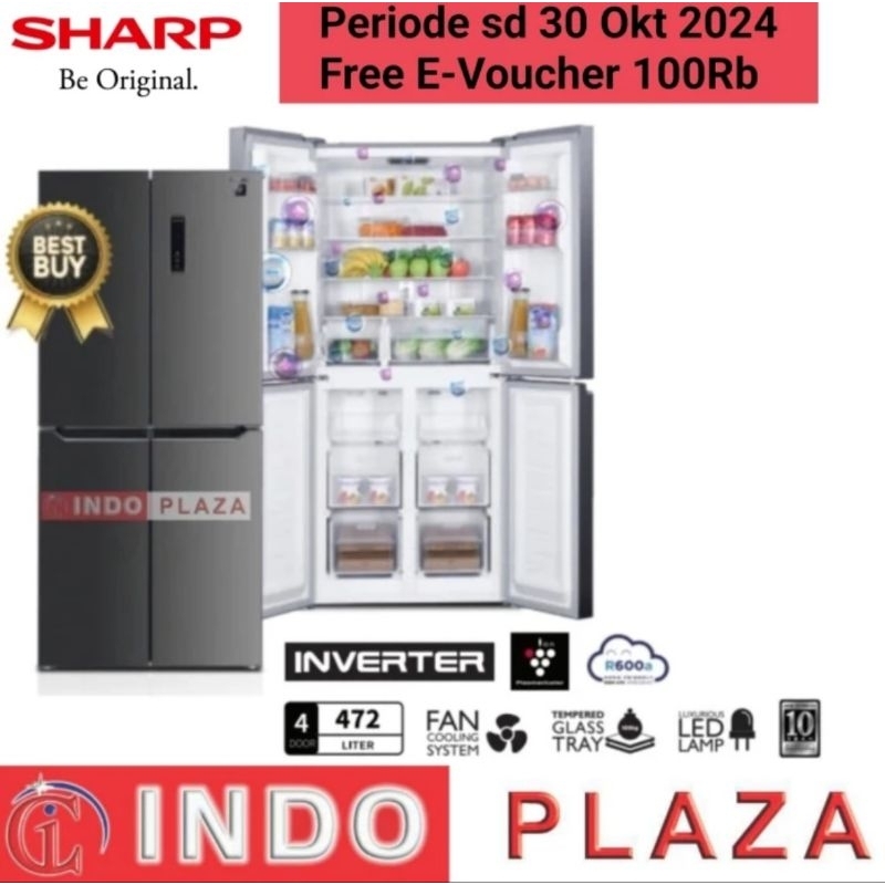 Jual KULKAS SHARP SIDE BY SIDE 4 PINTU JTECH INVERTER SJ-IF50MFS | Shopee Indonesia