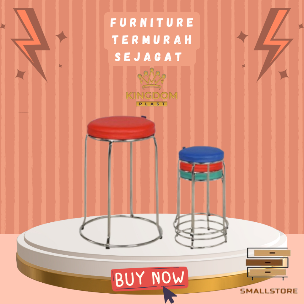 Jual Kingdom Kursi Cafe Besi / Oreo / Bulat / Susun / Bakso / Serbaguna ...