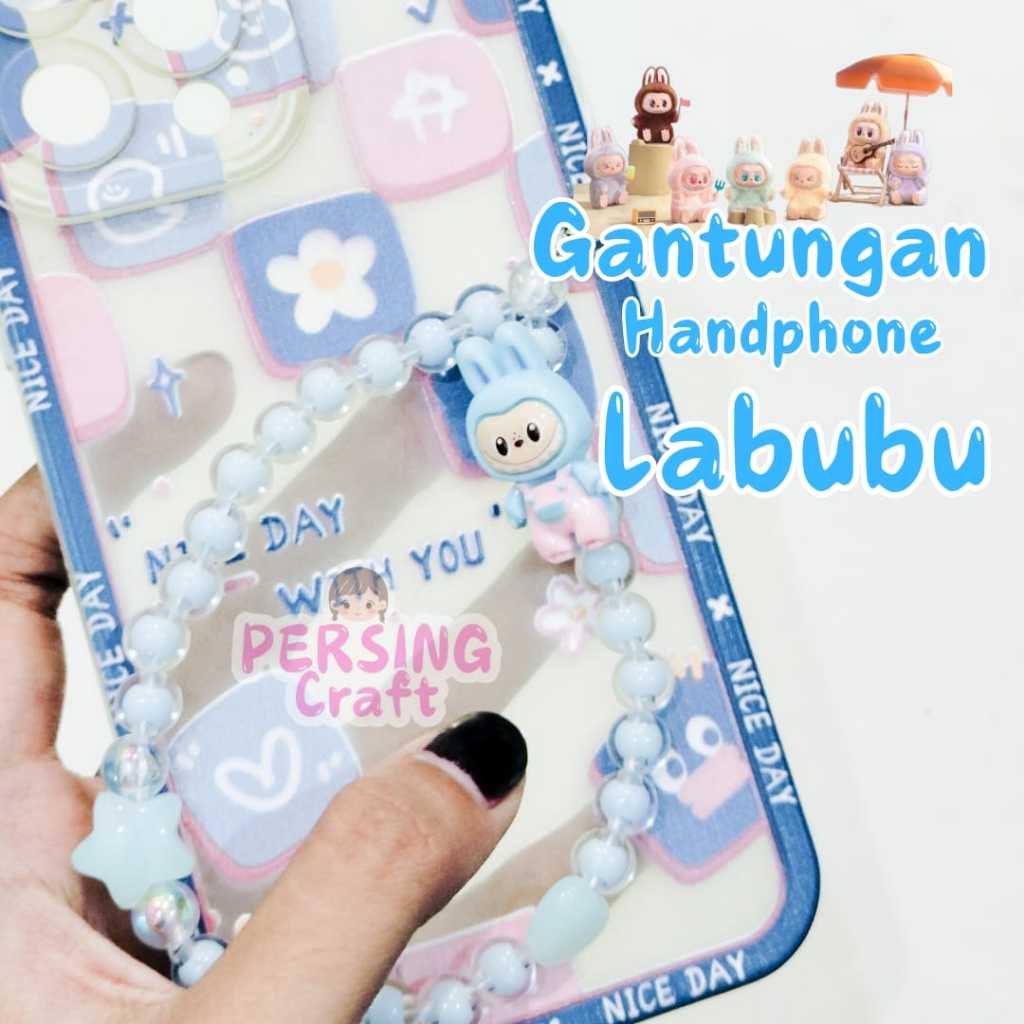 Jual Phone Strap Labubu Karakter Love Kupu Lucu/ Tali Gantungan HP ...