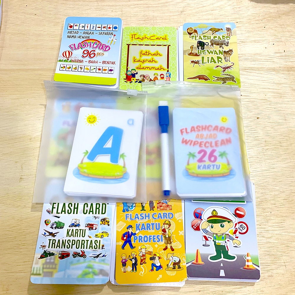 Jual Flash Card Wipe Clean / Flashcard Anak / Kartu Edukasi Belajar ...