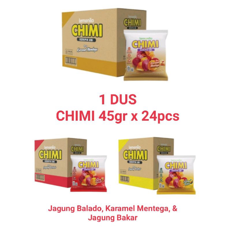 Jual Lemonilo CHIMI Keripik Ubi 45gr (1DUS: 24pcs) RASA JAGUNG BALADO ...