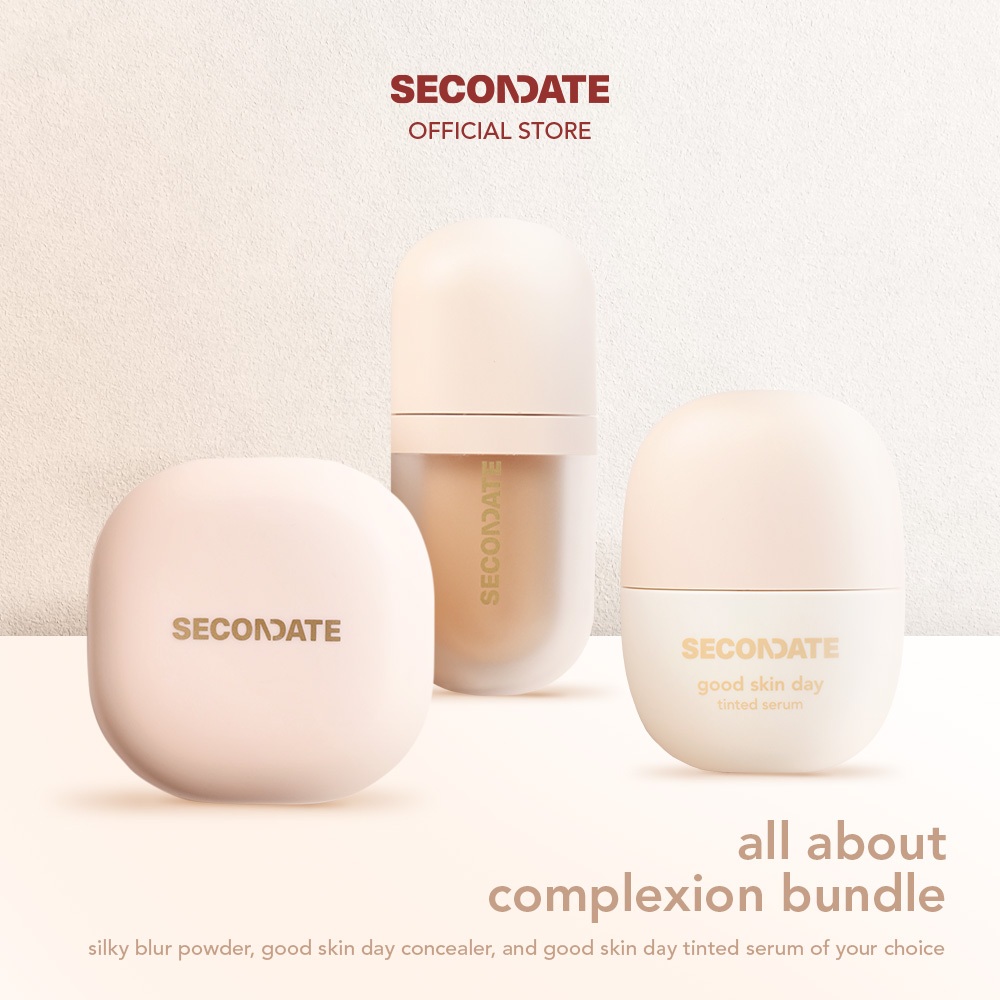 Jual SECONDATE All About Complexion Bundle - Warm Beige | Shopee Indonesia