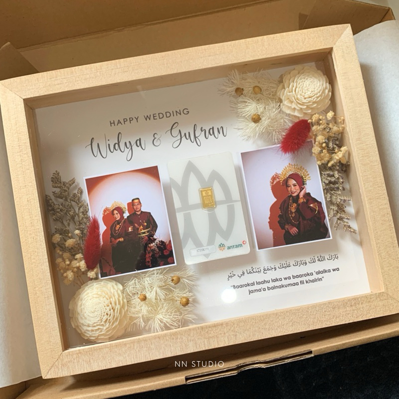 Jual Flower Frame 3D (20x25cm) Bingkai Bunga Akrilik Kado Nikahan ...