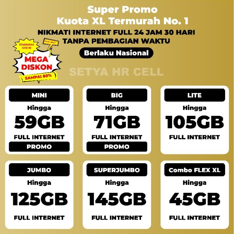 Jual Kuota XL AXIS Kuota Akrab XL AXIS Full 24Jam | Shopee Indonesia