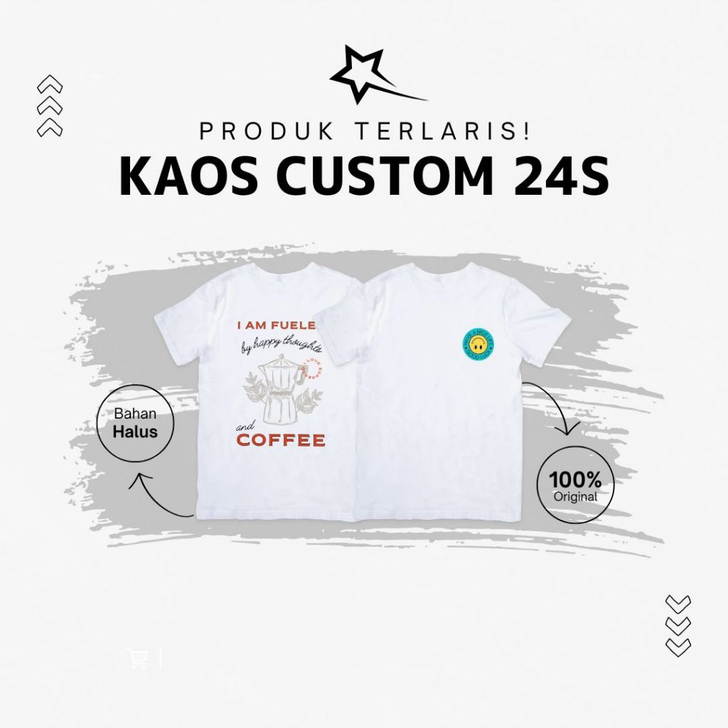 Jual Kaos Custom 24s - Custom Sesukanya Siap Area Sablon Sesukanya Bisa ...