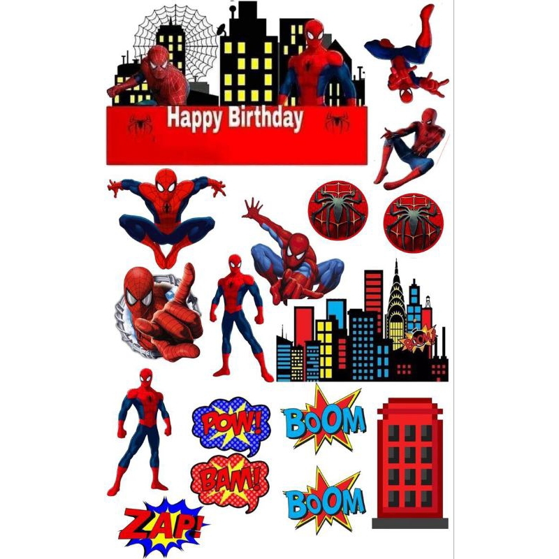 Jual TOPPER KUE ULTAH KARAKTER SPIDER-MAN//BUKET | Shopee Indonesia