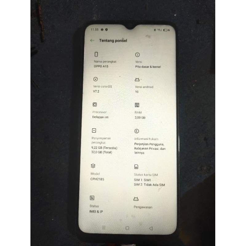 Jual Mesin oppo A15 cph2185 Minus baca deskripsi ori copotan | Shopee ...