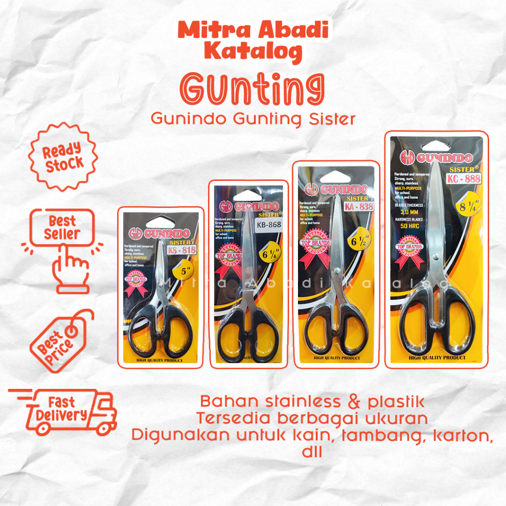 Jual GUNTING GUNINDO SISTER / KA838 KB868 KC888 KS818 GUNTING AMAN ...