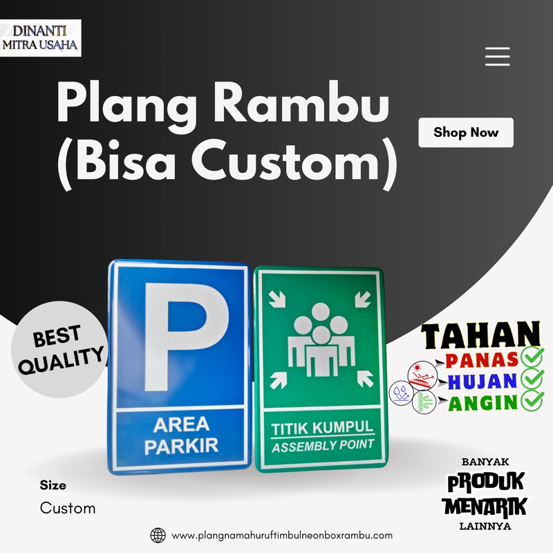 Jual PLANG RAMBU TANPA TIANG (AREA PARKIR DAN TITIK KUMPUL) | Shopee ...