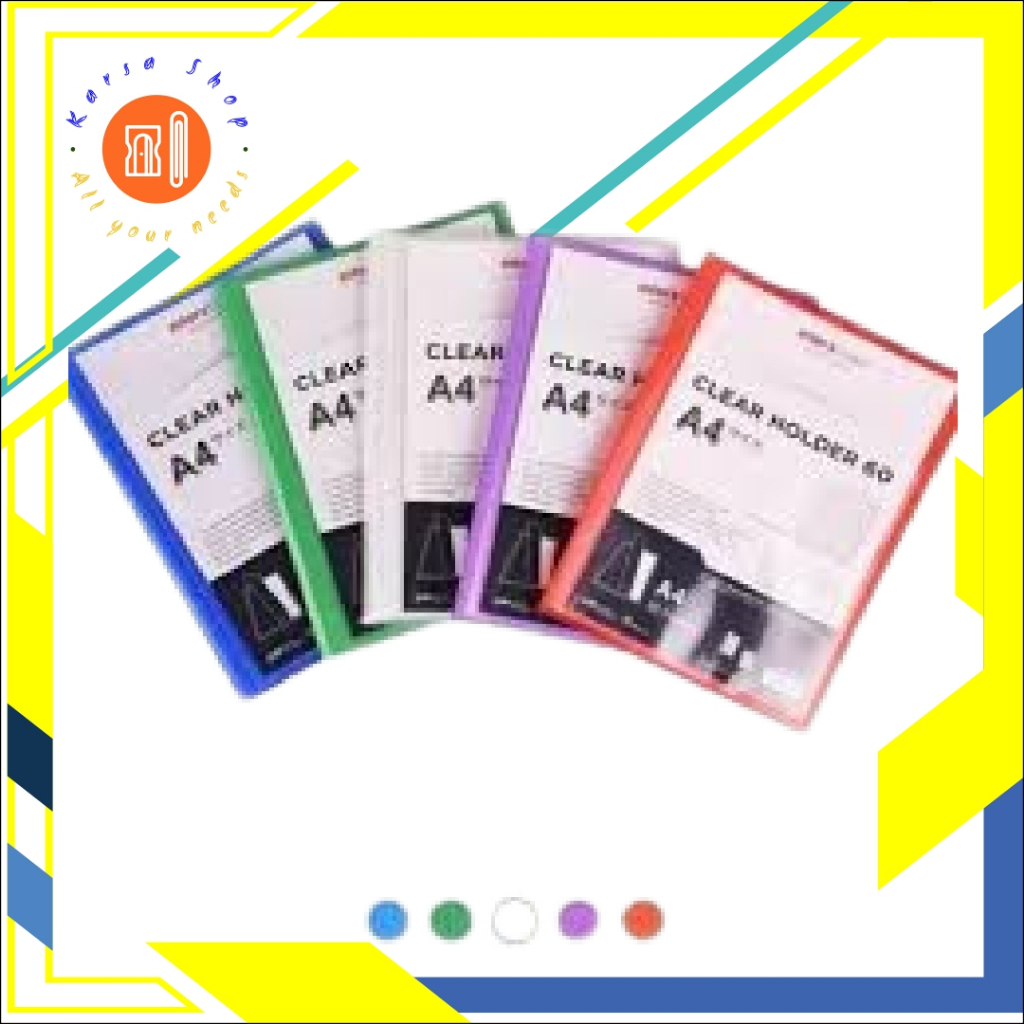 Jual Map Clear Holder Display Book A4 isi 40 PP Pocket Putih Bening ...