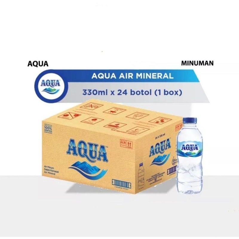 Jual Aqua Botol 330ML / mini 1 dus isi 24 botol | Shopee Indonesia