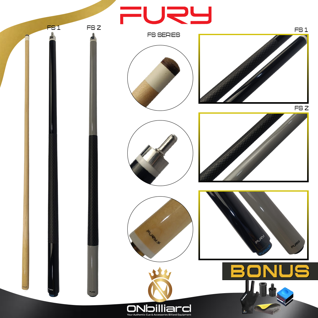 Jual Stick Billiard Fury FS Series FS-1 FS-2 Cue / Stik Billiar Fury FS ...