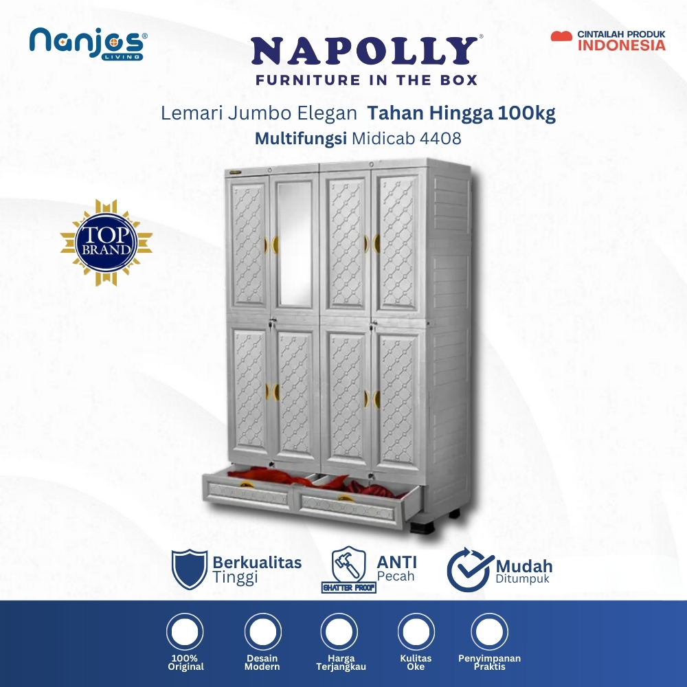Jual Napolly Lemari Baju Plastik Midicab / Lemari Plastik Lemari ...