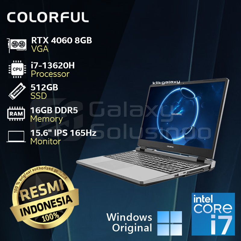 Jual Colorful EVOL P15-23 - RTX4050 6GB Intel Core i7-13620H 512GB SSD ...