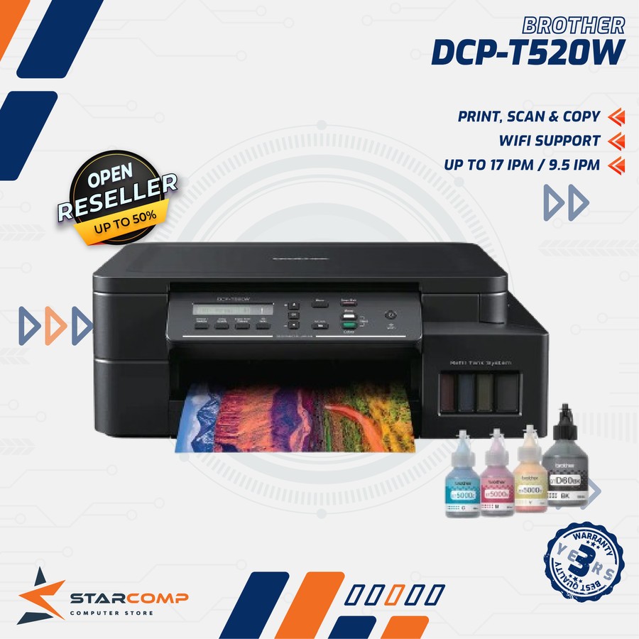 Jual Printer Brother DCP-T520W Print Scan Copy All in One Wireless ...