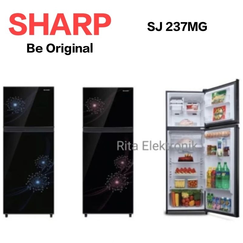 Jual Kulkas Dua Pintu Sharp 205 Liter SJ-237 MG | Shopee Indonesia