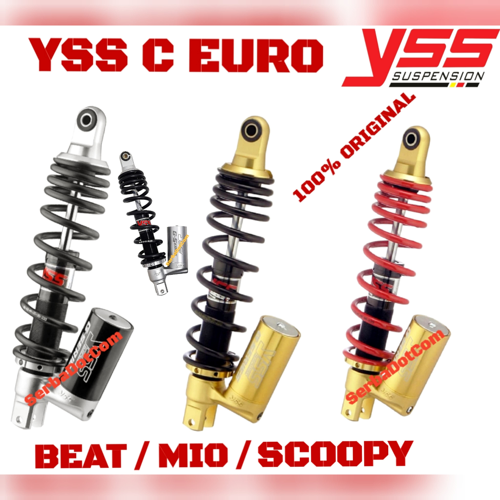 Jual SHOCK YSS C EURO ORIGINAL BEAT MIO SCOOPY BLACK RED GOLD EDITION ...