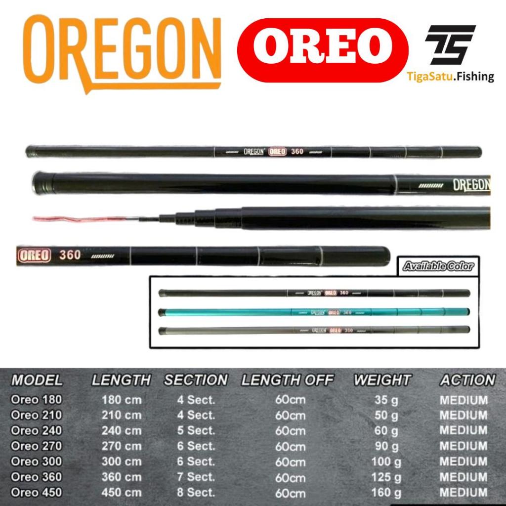 Jual Joran Pancing Tegek Oregon Oreo Terbaru Fiber Action Lentur ...