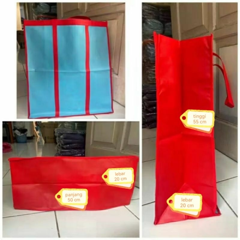 Jual TAS SPUNBOND BELANJA JUMBO 55X50x20 TAS SEMBAKO SHOPPING BAG ...