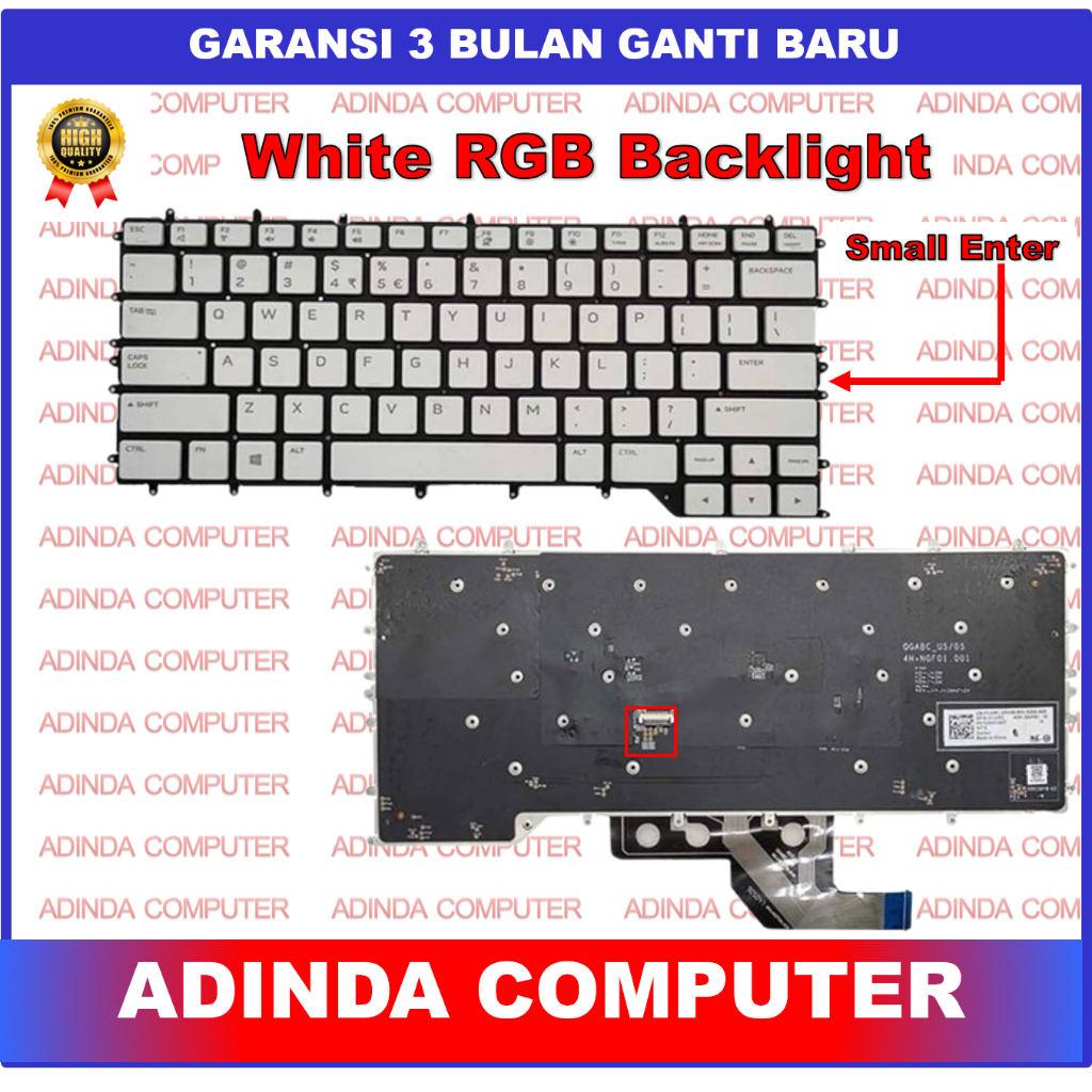 Jual Keyboard Dell Alienware M15 R2 R3 R4 White RGB Backlight | Shopee ...