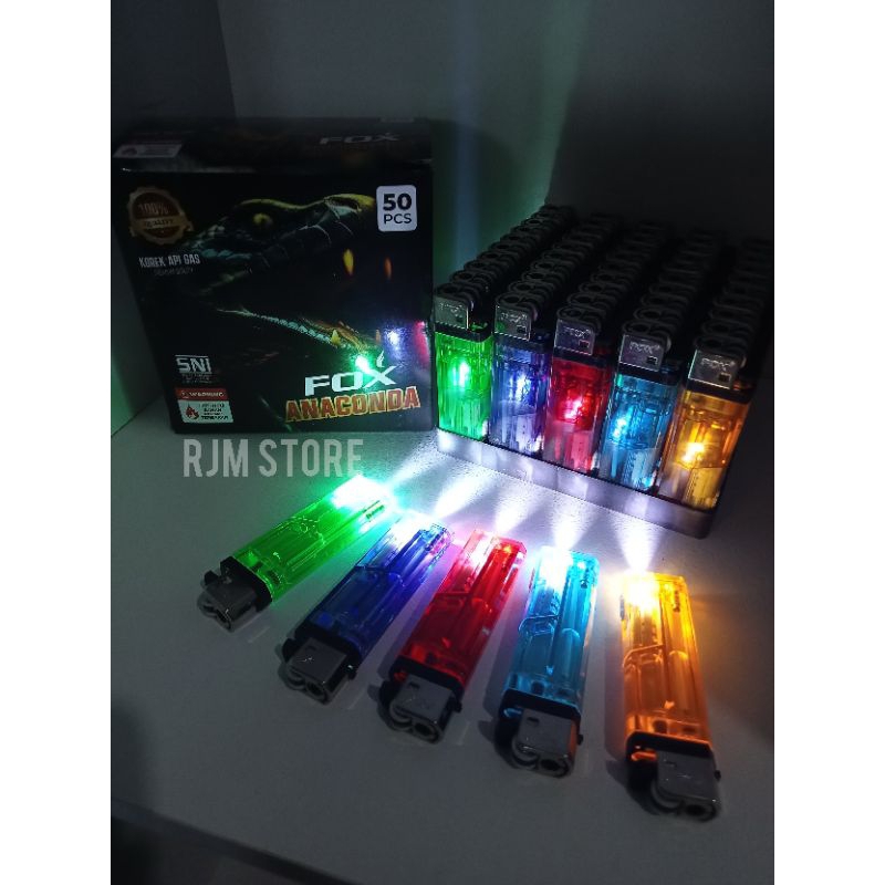 Jual [ Ecer 1 pcs ] Korek Api Senter Bisa Isi Ulang / Korek Api Fox ...