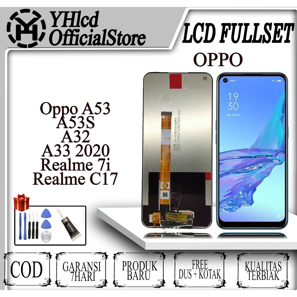 Jual 【100% ORI】 LCD OPPO A54/A53/Realme 7i garansi 1 Tahun - Free LEM + Bisa COD | Shopee Indonesia