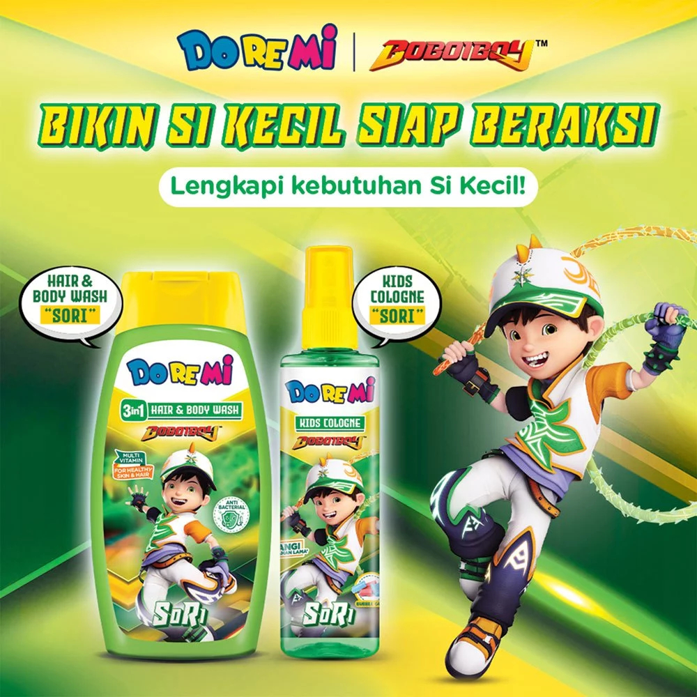Jual Doremi BoboiBoy SORI Sabun 200ml dan Spray Cologne Parfum 100ml ...