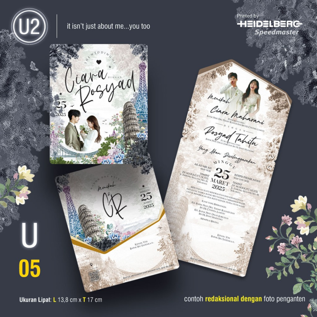 Jual Blangko Undangan U2 You Too 05 | Blangko Undangan kosong | Kertas ...