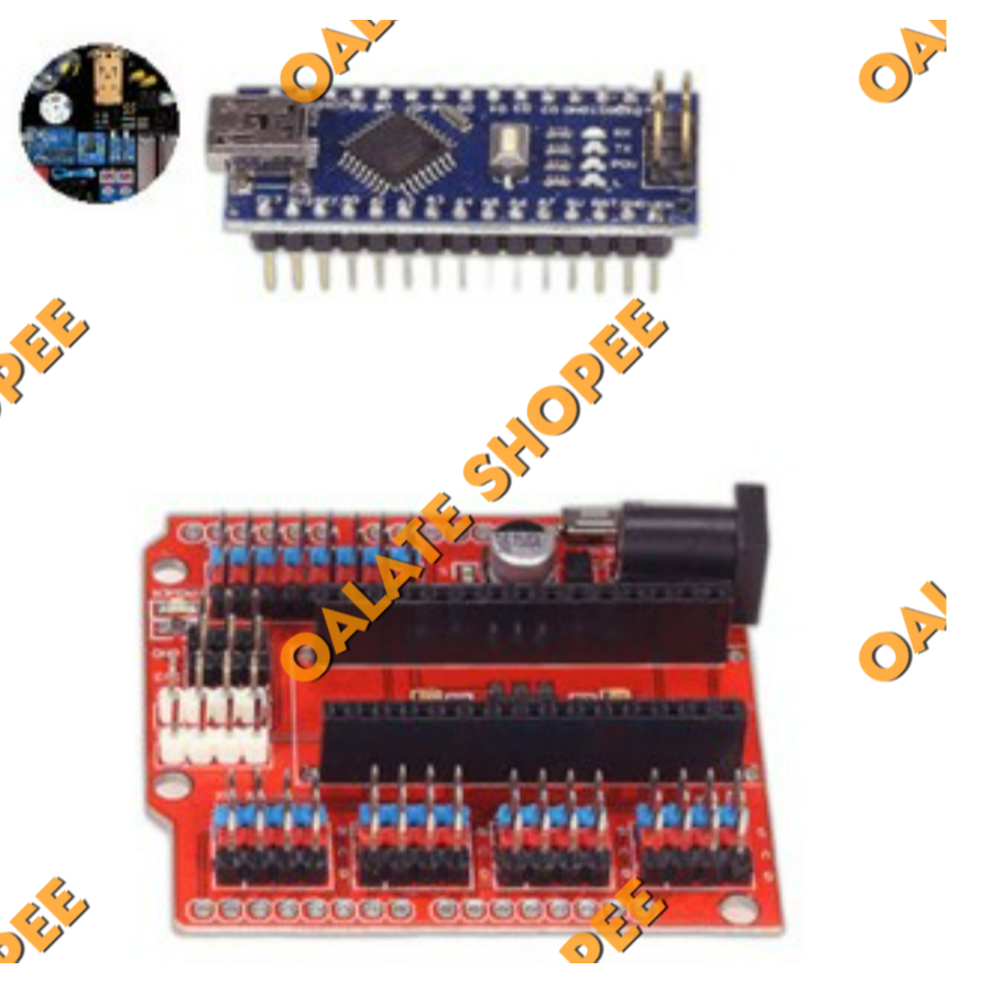 Jual New Set Sensor Shield + Arduino_Nano Ch340 Atmega 328 Atmega328 Atmel Mini Sudah Di Solder ...