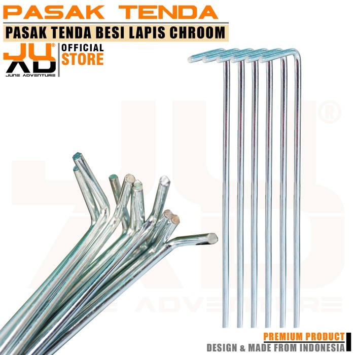 Jual pasak tenda besi steel lapis crhoom pasak steel kuat dan kokoh ...