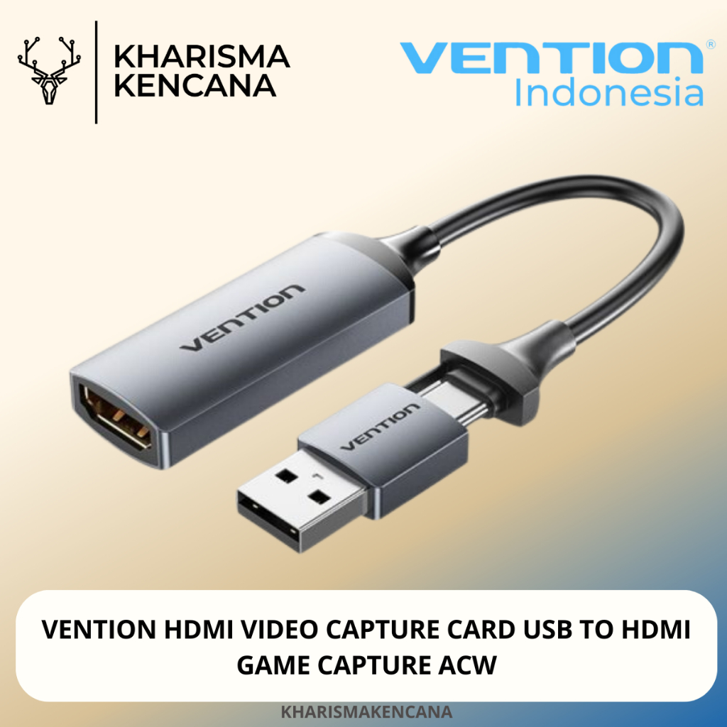 Jual VENTION HDMI VIDEO CAPTURE CARD USB TO HDMI GAME CAPTURE ACW ...